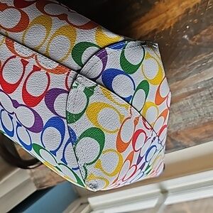 Coach | Bags | Coach Reversible City Tote In Rainbow Signature Canvas | Poshmark